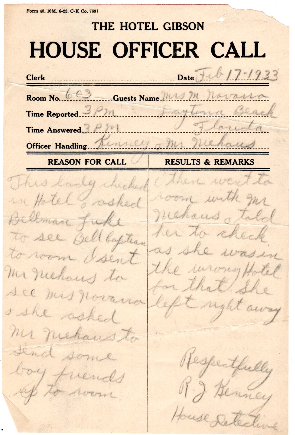 Episode 7: Hotel Detective – 1933 – Diary Discoveries